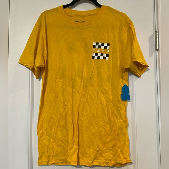 Neff | Shirts | Neff Yellow Finish Line Logo Short Sleeve Tee | Poshmark